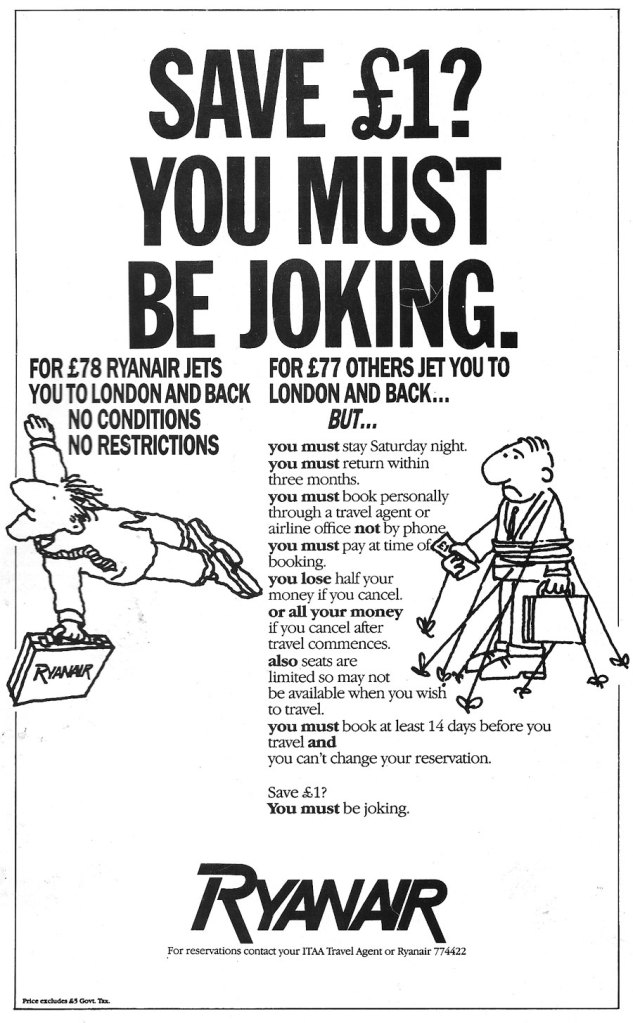 Old Adverts #10 – Ryanair – March 1988 – Brand New Retro