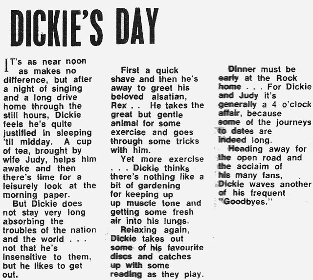 Dickie’s Day – Dickie Rock, New Spotlight, December 1968 – Brand New Retro