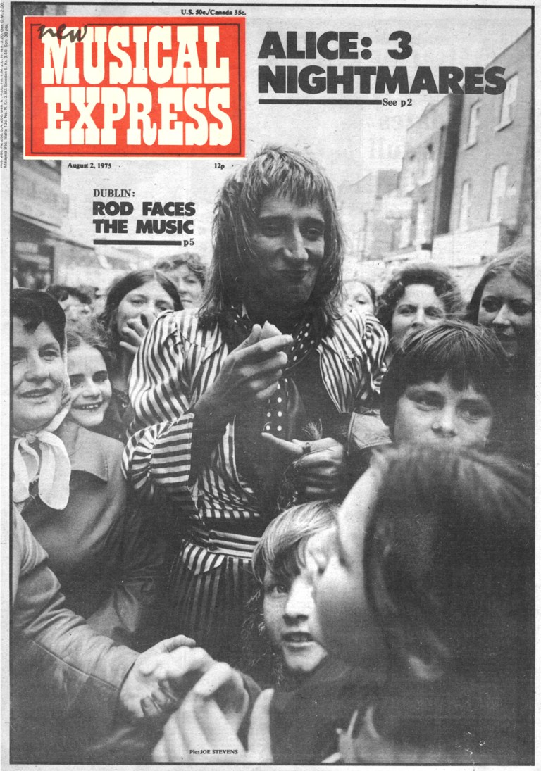 Rod Stewart & Britt Ekland- Dublin, NME August 1975 – Brand New Retro
